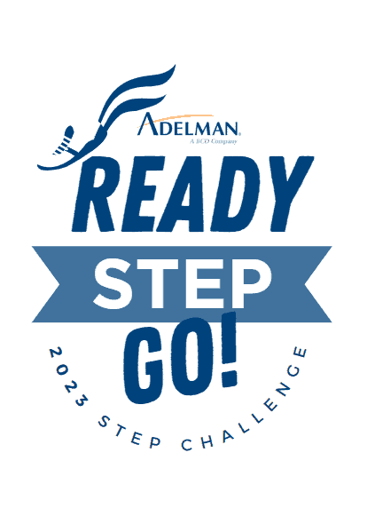 2023 Step Challenge Logo | Adelman Travel